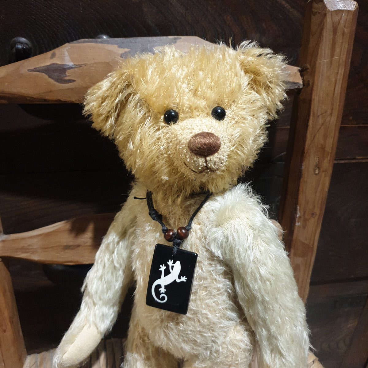 Stevie, Robin Rive bear, 38cm OOAK mixed pale mohair collectible teddy ...